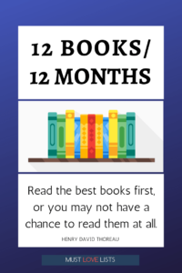 12 Books/12 Months - Must Love Lists