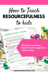 Character Counts: Encouraging Resourcefulness - Must Love Lists