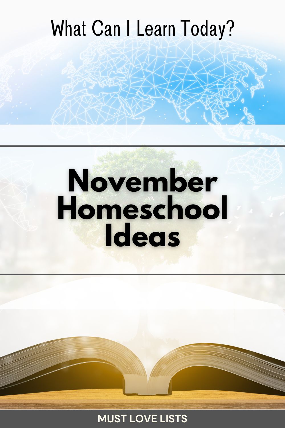 What Can I Learn Today: November Homeschool Ideas - Must Love Lists