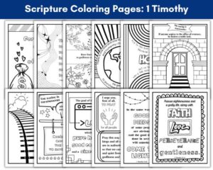 Scripture Coloring Pages: 1 Timothy - Must Love Lists