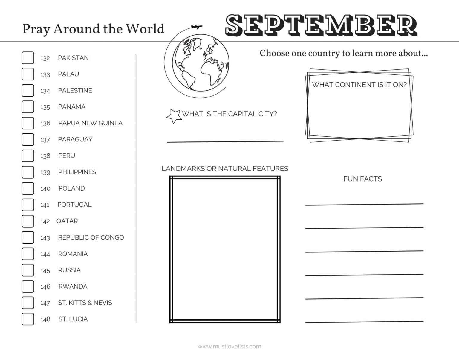 Pray Your Way Around the World: September Prayer Guide for Families ...