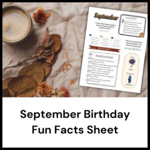 October Birth Month Fun Facts Sheet (Free Printable) - Must Love Lists