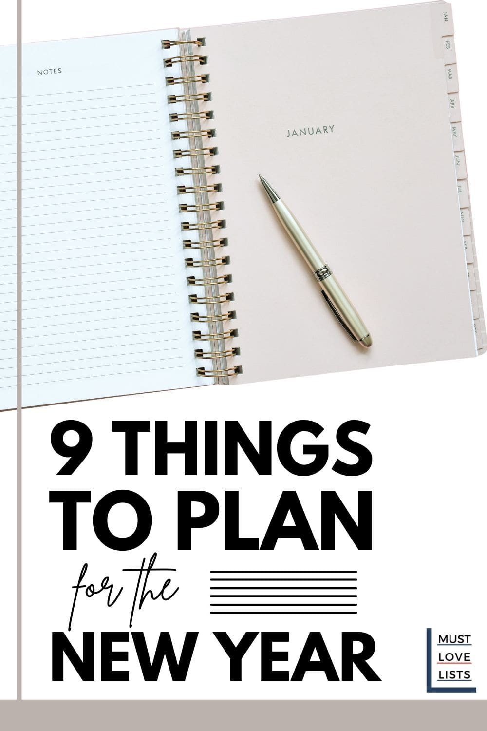 9 Things to Plan for a New Year - Must Love Lists