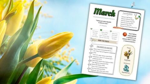 March Birth Month Fun Facts Sheet (Free Printable) - Must Love Lists